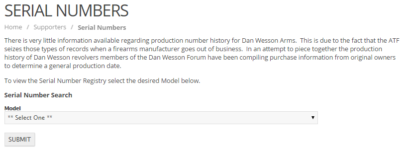 Serial Number Search Updated! – Dan Wesson Forum